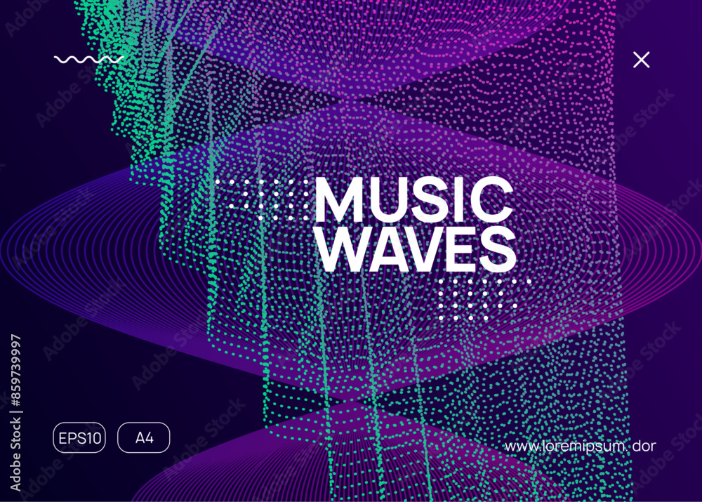 Night Club Background. Sound Festival Graphic. Concert Cover. Pink ...