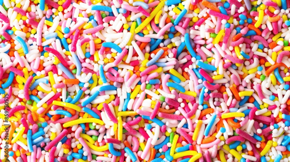Colorful sprinkle pattern for design background on white backdrop ...