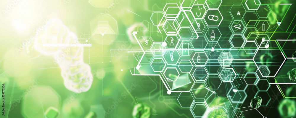 Medical background featuring a green and white color scheme with ...