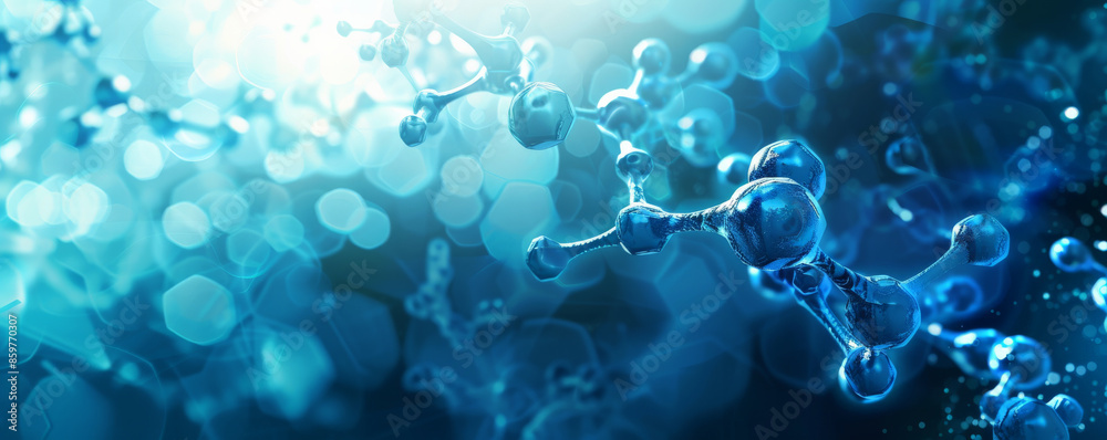 Medical background featuring a dark blue surface with light blue and ...