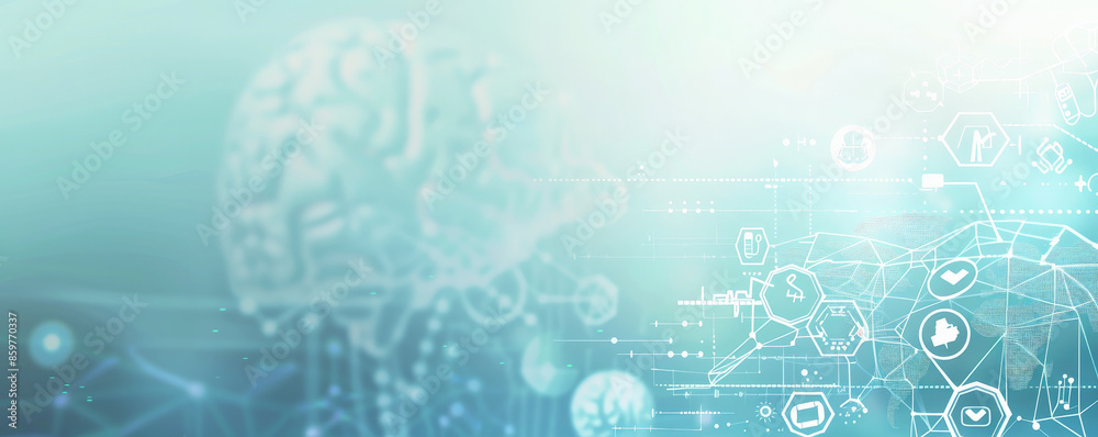 Medical background featuring a light blue gradient with transparent ...