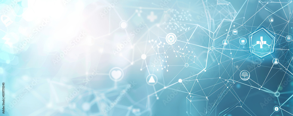 Medical background featuring a light blue gradient with transparent ...