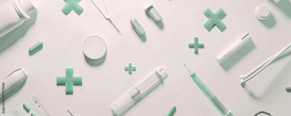 Medical background featuring a minimalist design with a clean, white ...