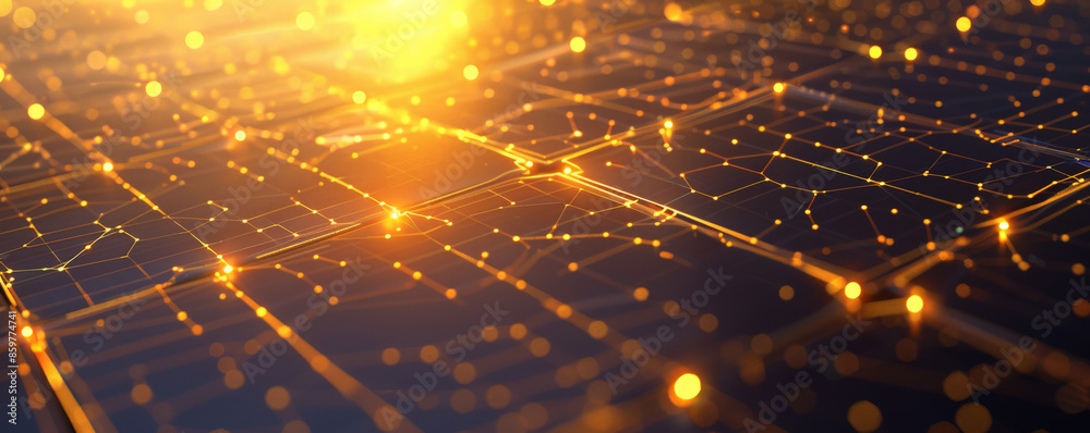 Solar energy background featuring a close-up of a solar cell texture ...