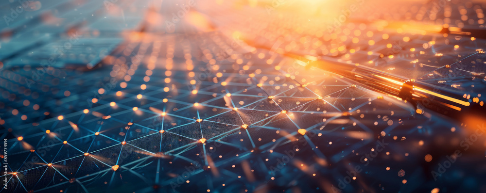 Solar energy background with a close-up of solar cells, the texture ...