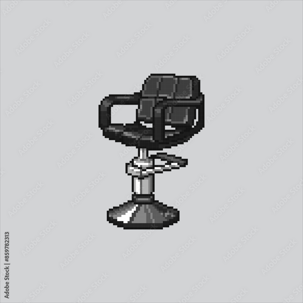 Pixel art illustration Barber Chair. Pixelated Barber Chair. Barber ...