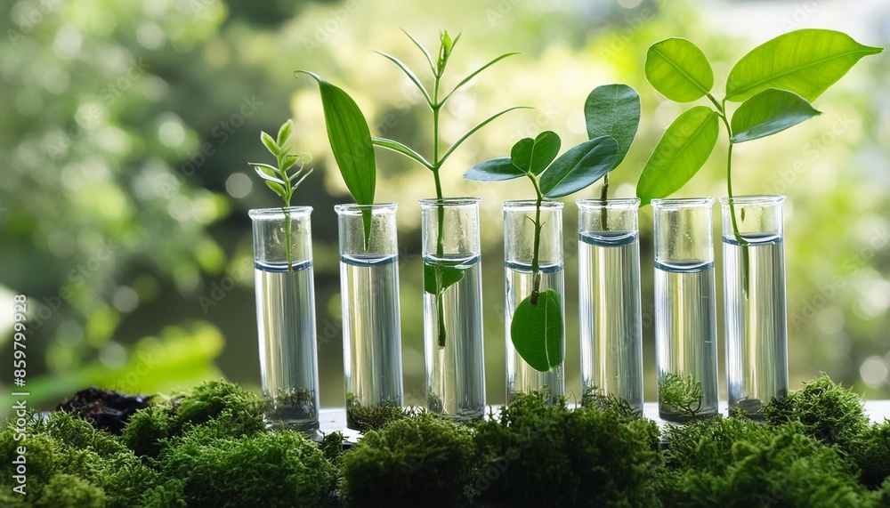 nurturing green plants in test tubes with water houseplants and annuals ...
