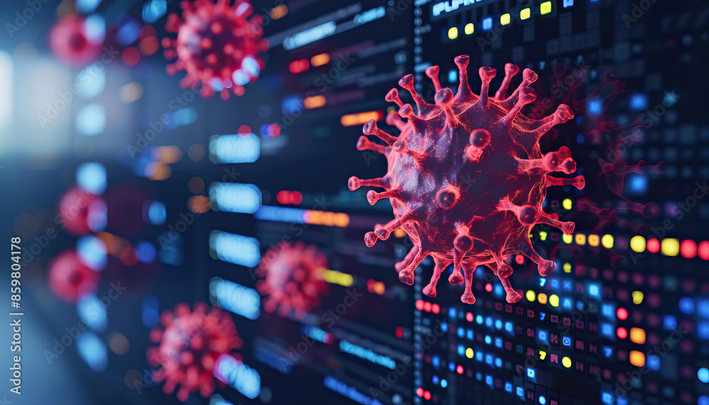 Deception is the virus of digital scammers: Depict a computer screen ...