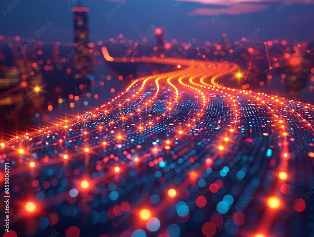 Wireless communication concept with signal waves illustration, ideal ...