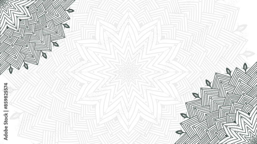 Round mandala on dreamy gold gradient background. Translucent mesh ...