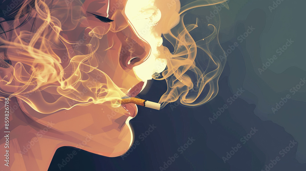 Smoking is the silent killer that creeps into every breath: Illustrate ...