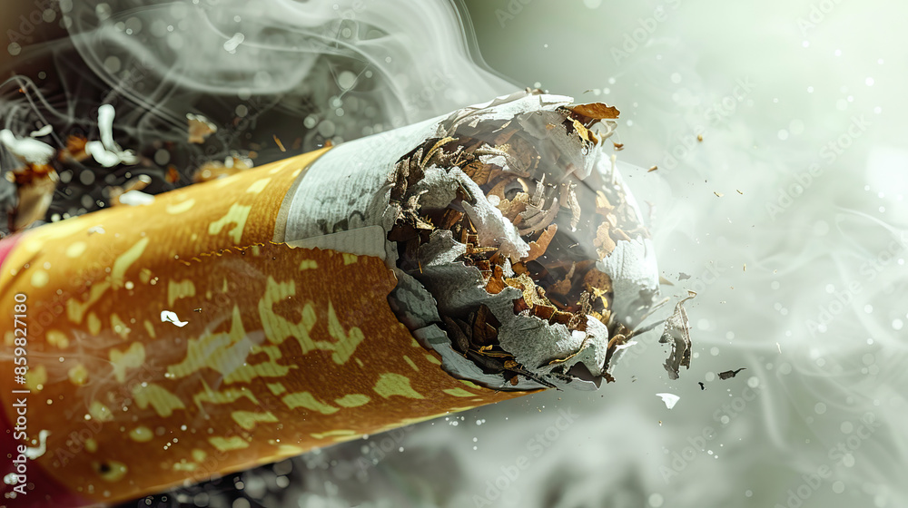 Smoking is the thief that steals years from life: Depict a person's ...