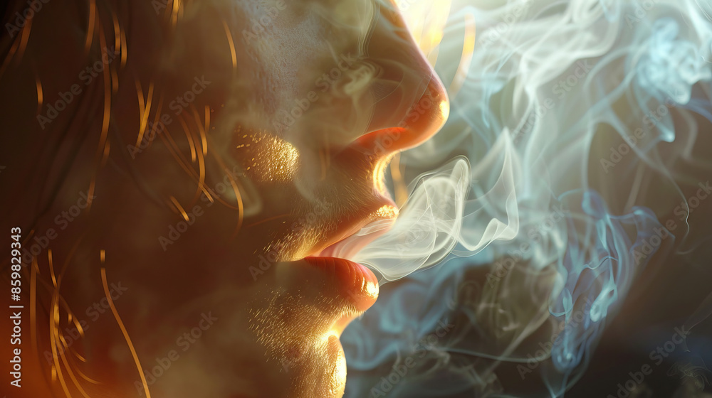 Smoking is the toxic fume that poisons vitality: Depict a person's ...