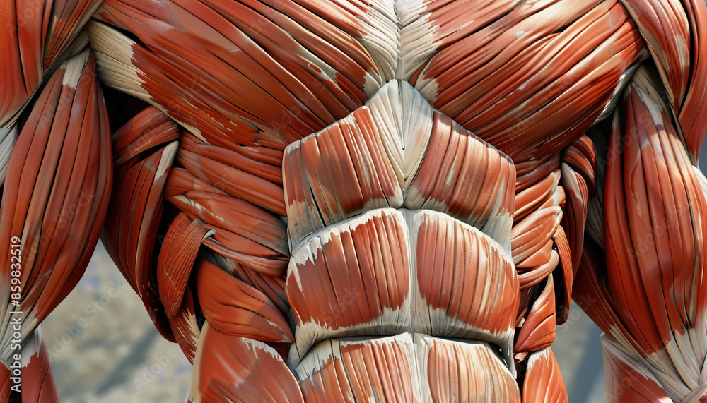 Muscles are the armor of the body: Depict a suit of armor made of ...