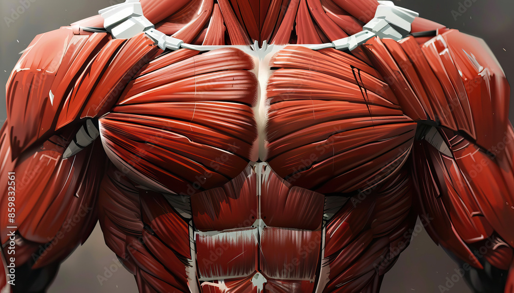 ภาพประกอบสต็อก Muscles are the armor of the body: Depict a suit of ...