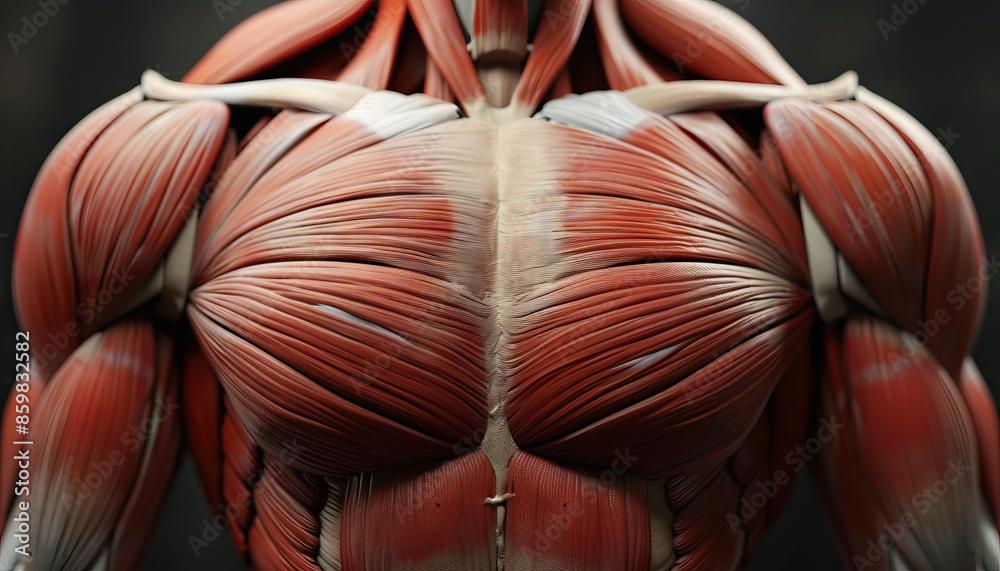 Muscles are the armor of the body: Depict a suit of armor made of ...