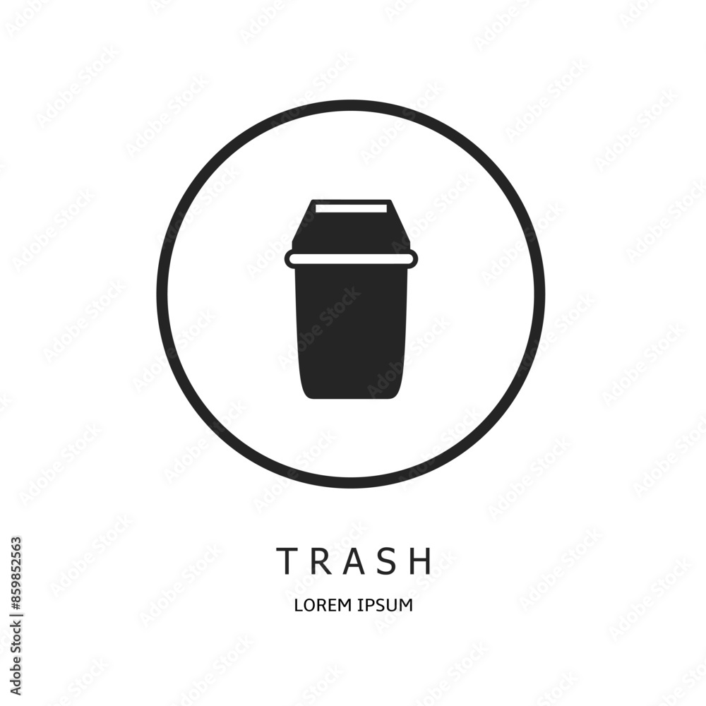 Logo vector design for business. Trash logos. Stock Vector | Adobe Stock