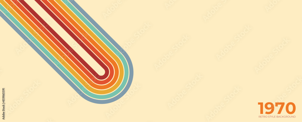 Abstract retro 70s background vector. Colorful vintage 1970 stylish ...