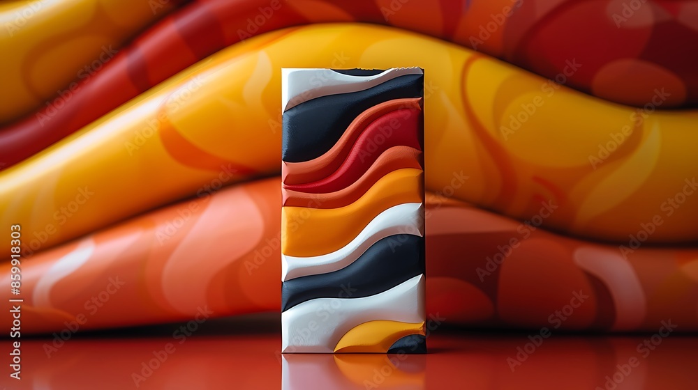 **Craft a candy bar wrapper packaging showcasing a vibrant mix of ...