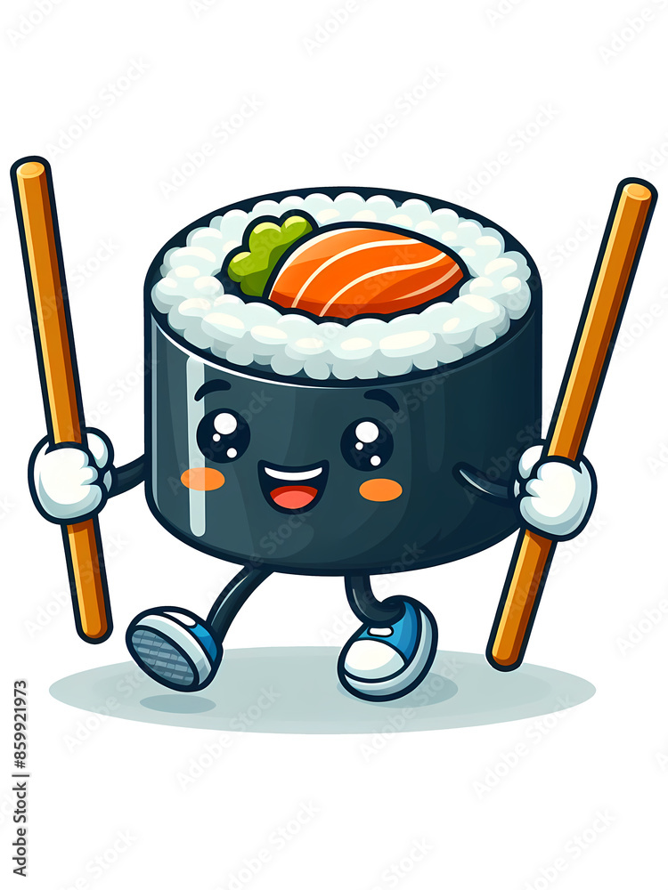 PNG Sublimation Artwork - Kawaii Sushi Chef Cartoon Character Design ...