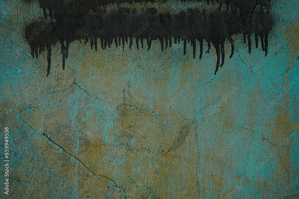 Black melting drips paint. melt drips paint abstract liquid. border and ...