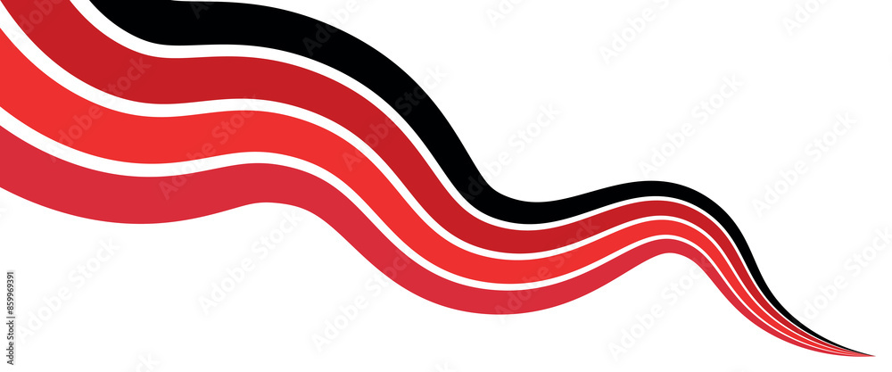 Vector red line background curve element with white space for text and message design ...
