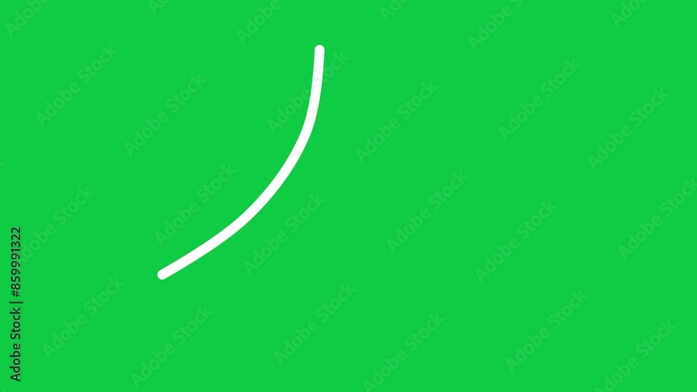 Line growing or increasing indicator Smooth animation Green screen ...