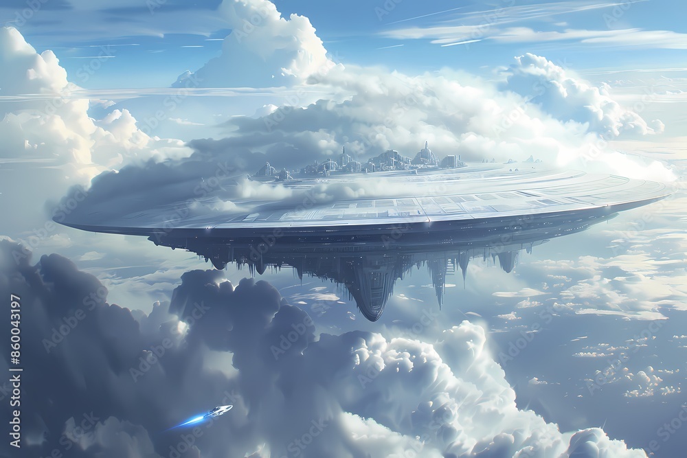 Photo Aesthetic, High-Resolution Photo: Cloud City on Alien Gas Giant ...