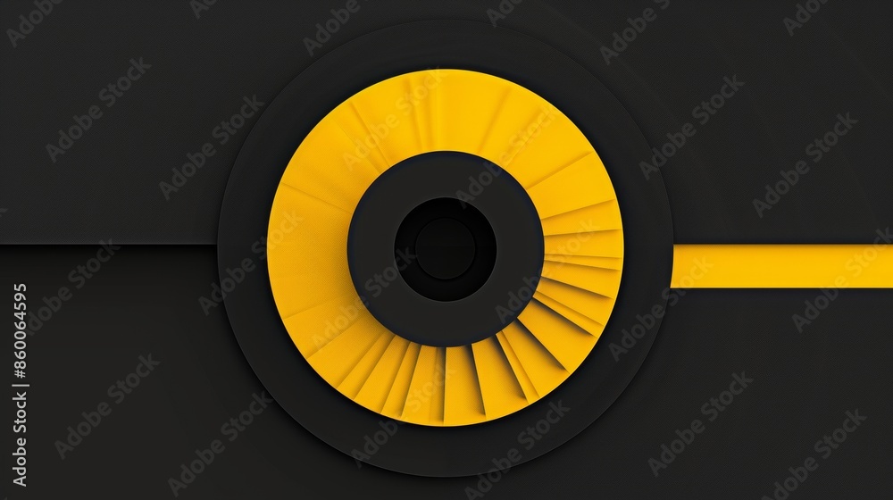 full service circle on a flat plain background, light design lines ...