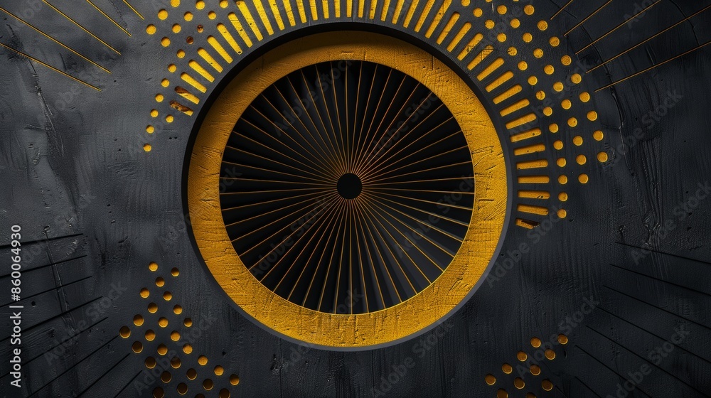 full service circle on a flat plain background, light design lines ...