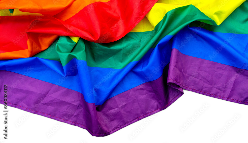 Pride Month LGBTQ+ Pride Parades. Vibrant Rainbow Pride Flag on ...