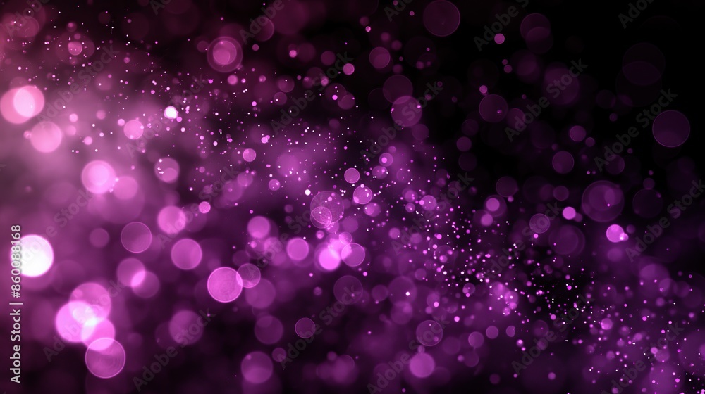 purple bokeh flare light effect on black background, for overlay and ...