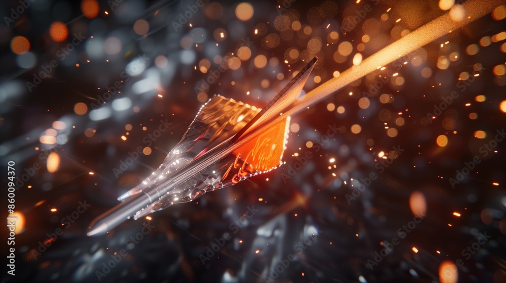 Foto de Generate a dynamic 3D rendering depicting an arrow precisely ...