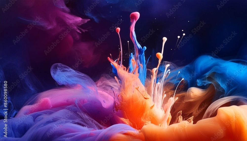 vibrant paint splash desktop wallpaper in 8k resolution abstract art ...