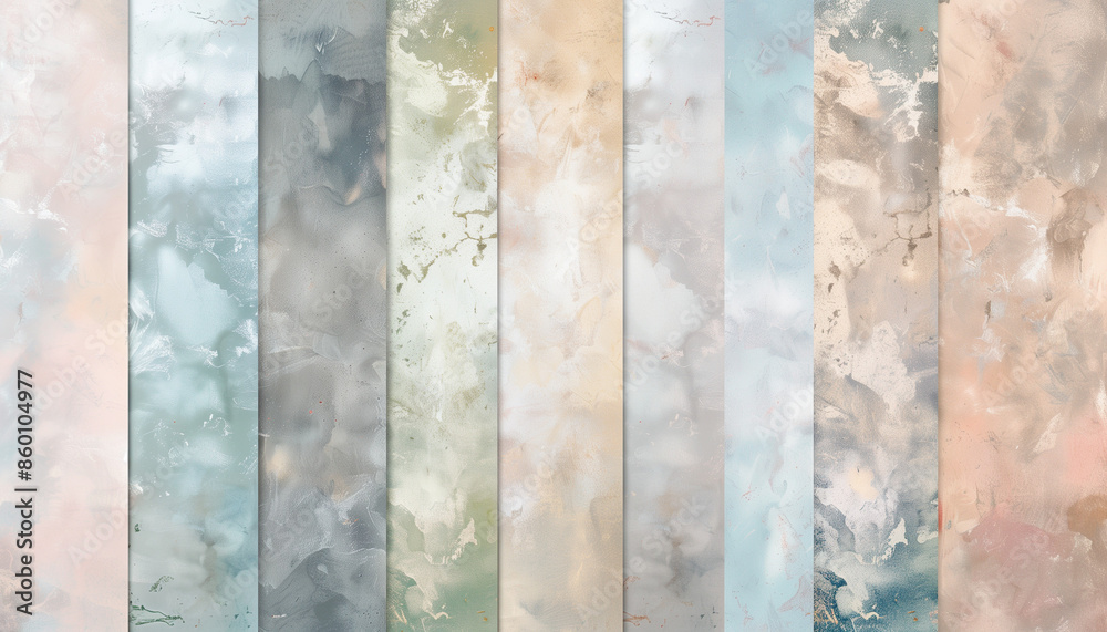 Rustic Textured Wall with Vintage Pastels Color Washing Technique. Aged ...