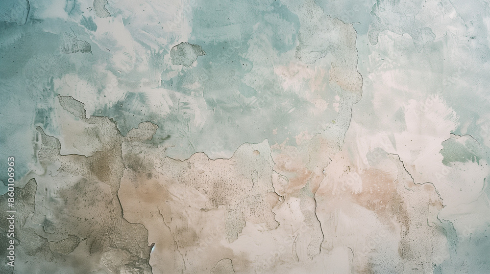 Rustic Textured Wall with Vintage Pastels Color Washing Technique. Aged ...