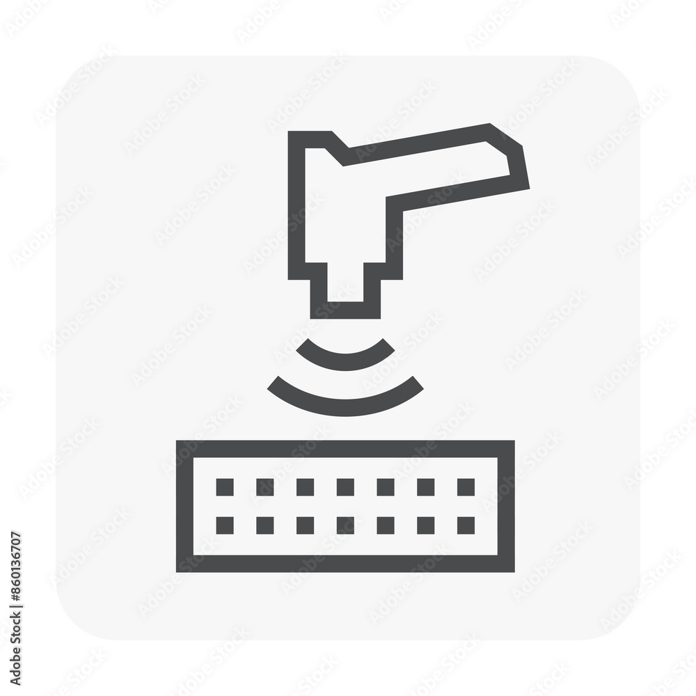 Soil x-ray spectroscopy vector icon to using portable handheld ...