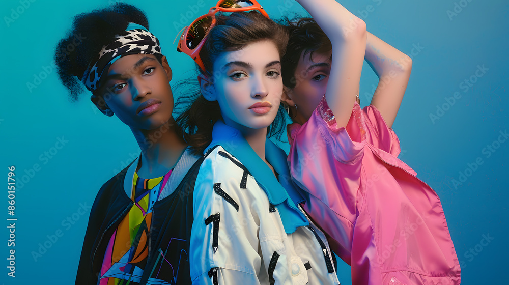 The 80s was one of the most eclectic decades in fashion Shot of three ...
