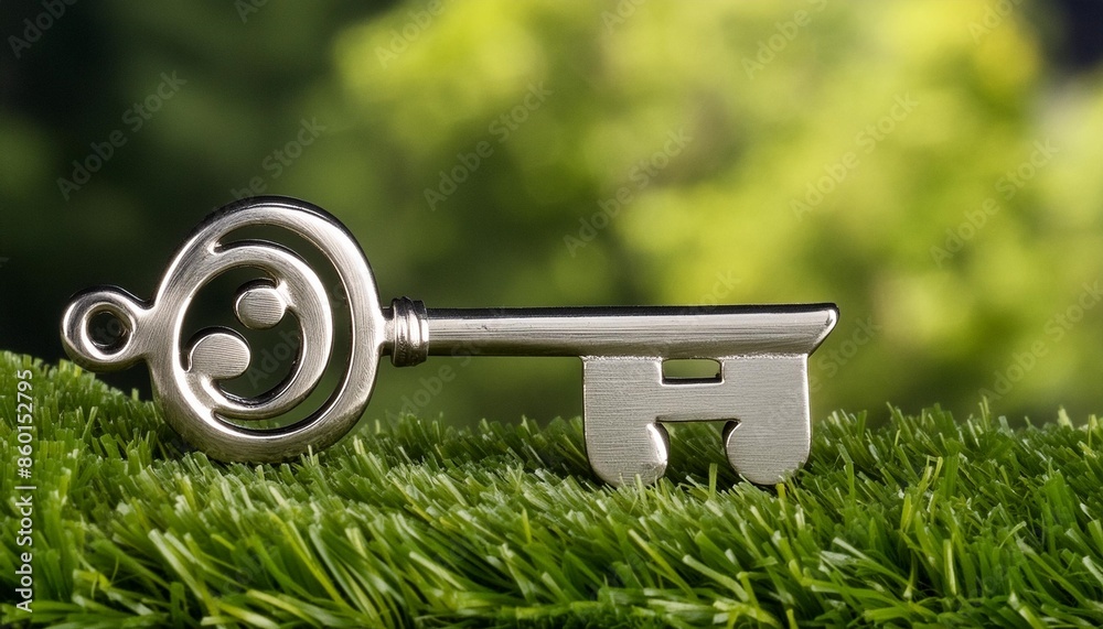 silver 3d treble key isolated on transparent background music symbol ...