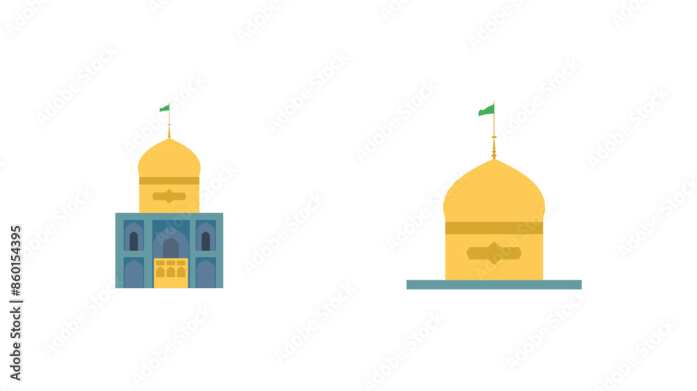Poster Imam Reza Holy Shrine Mashhad Vector – Wall Art | UkPosters