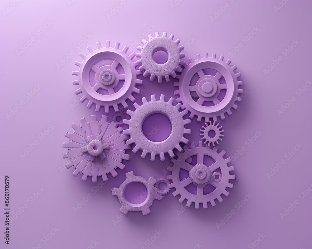 3D clay of a cost of goods sold COGS graph, isolated on a lavender grey ...
