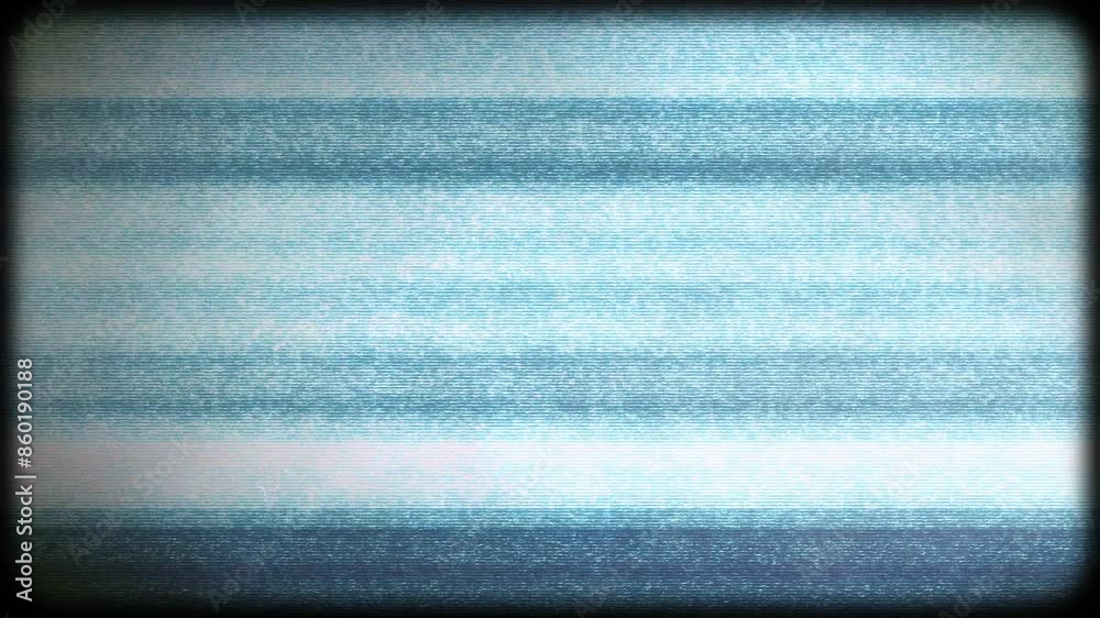 Blue light CRT TV screen. VHS effect of old TV with kinescope. The ...