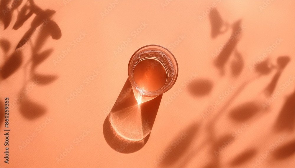 glass shadow on peach background shadow overlay effect organic shadows ...