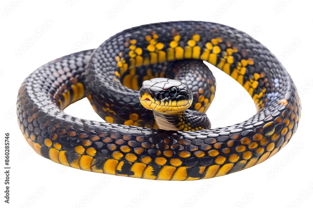 Tiger Snake: Venomous Reptile of Australia Isolated On Transparent ...