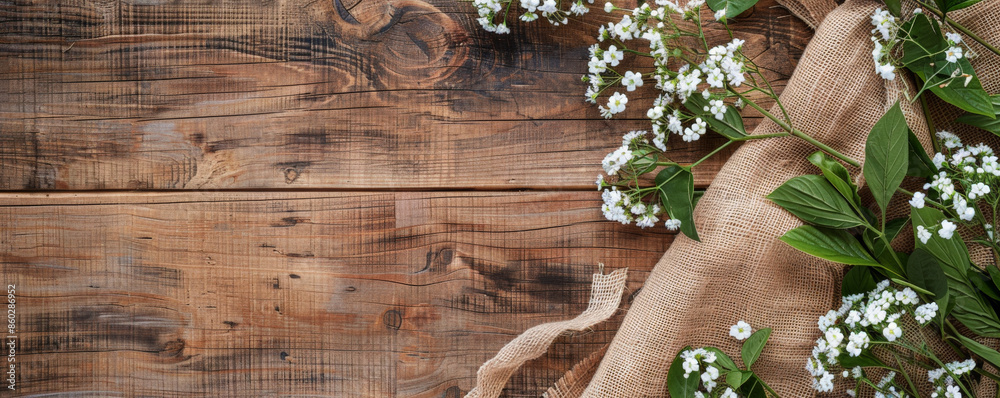 Rustic wedding mockup card background featuring a wooden texture with ...