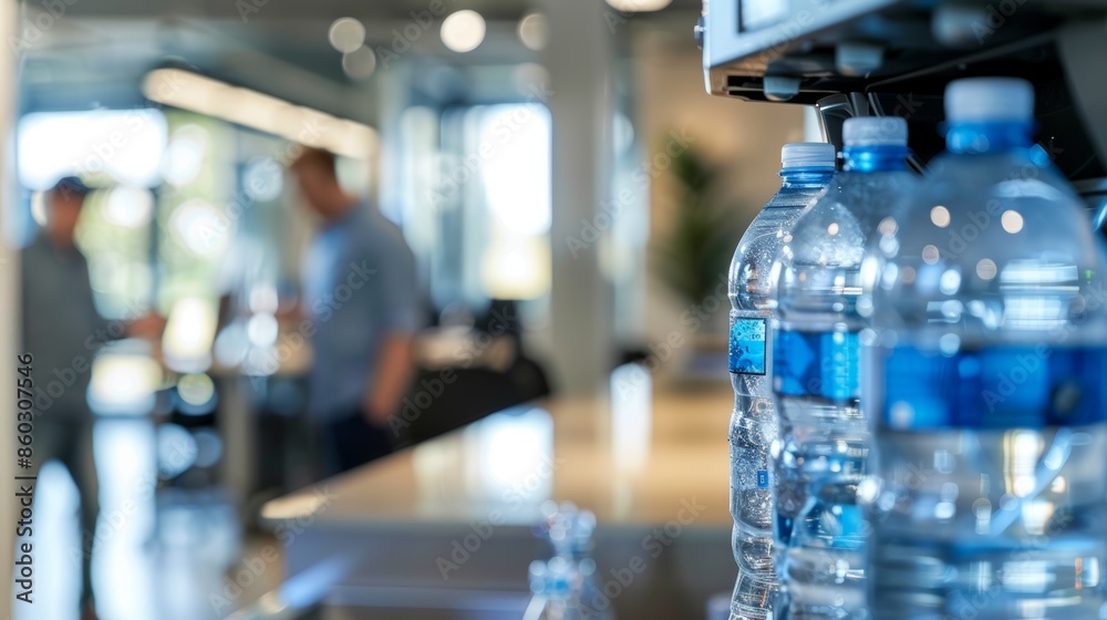 Foto de Office Water Dispenser Station Highlighting Employee Hydration ...