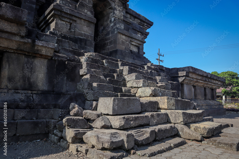 majestic Singosari temple against a blue sky background, perfect for ...
