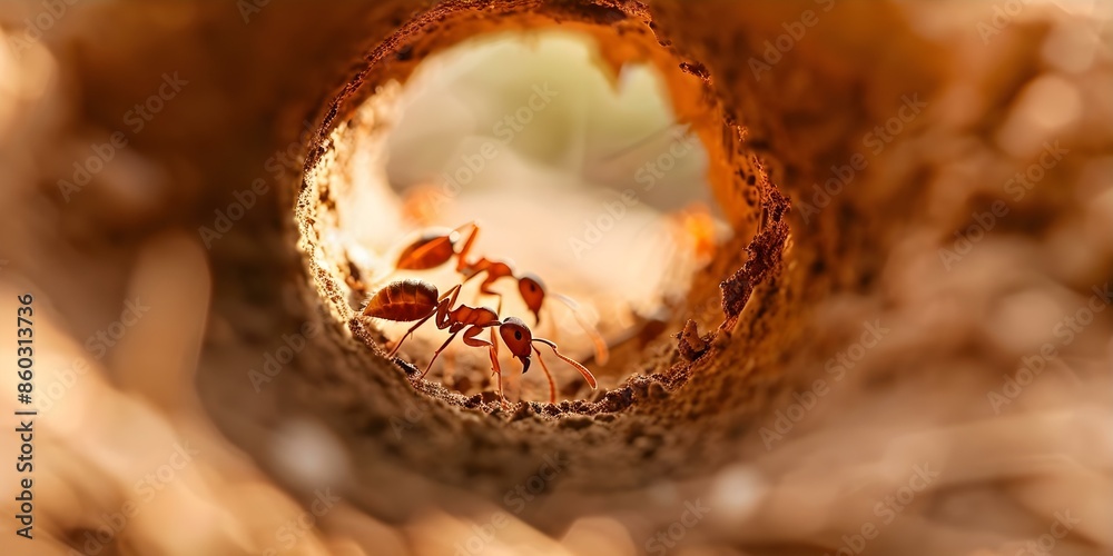 Tropical ants construct complex subterranean nests using leaf bits and ...