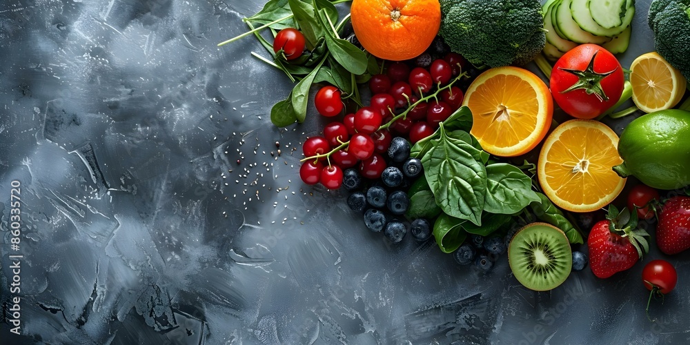 Benefits of Including Fresh Fruits and Vegetables in Your Diet. Concept ...