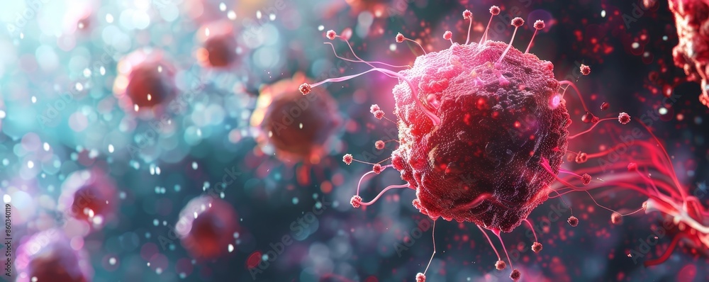 Striking photograph depicts the grave threat posed by cancer cells with ...